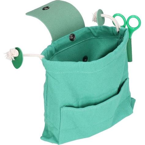 Sac De Cueillette En Toile Cirée Et Cuir Pochette De Bushcraft Avec Design à Boucle De Ceinture