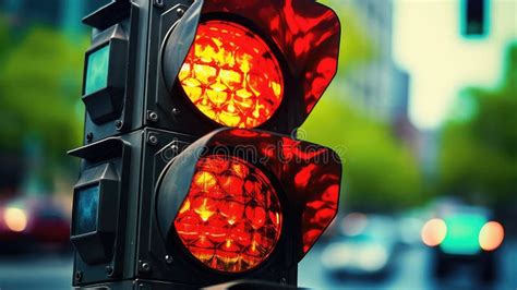 Red Intersection Stop Light Stock Illustration Illustration Of