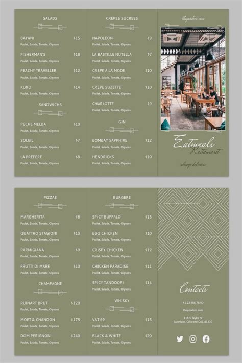 Elegant Restaurant Brochure Brochure Template Brochure Restaurant Brochures