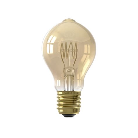 Calex Gold Flex E27 4w 200lm Amber A60 Extra Warm White Led Dimmable Filament Light Bulb Diy