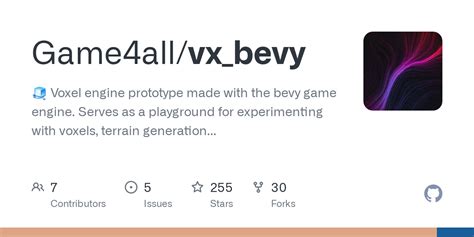 GitHub Game All Vx Bevy Voxel Engine Prototype Made With The Bevy Game Engine Serves As A