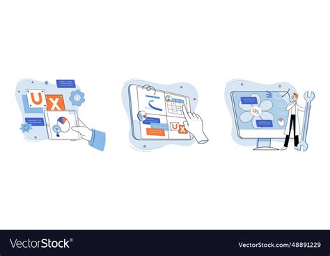 Ux Design Metaphor User Interface Royalty Free Vector Image