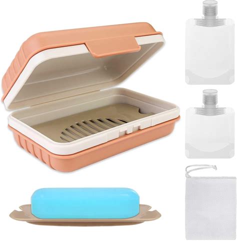 Fwunyvn 4 Pack Travel Soap Holder Set 1pcs Travel Soap