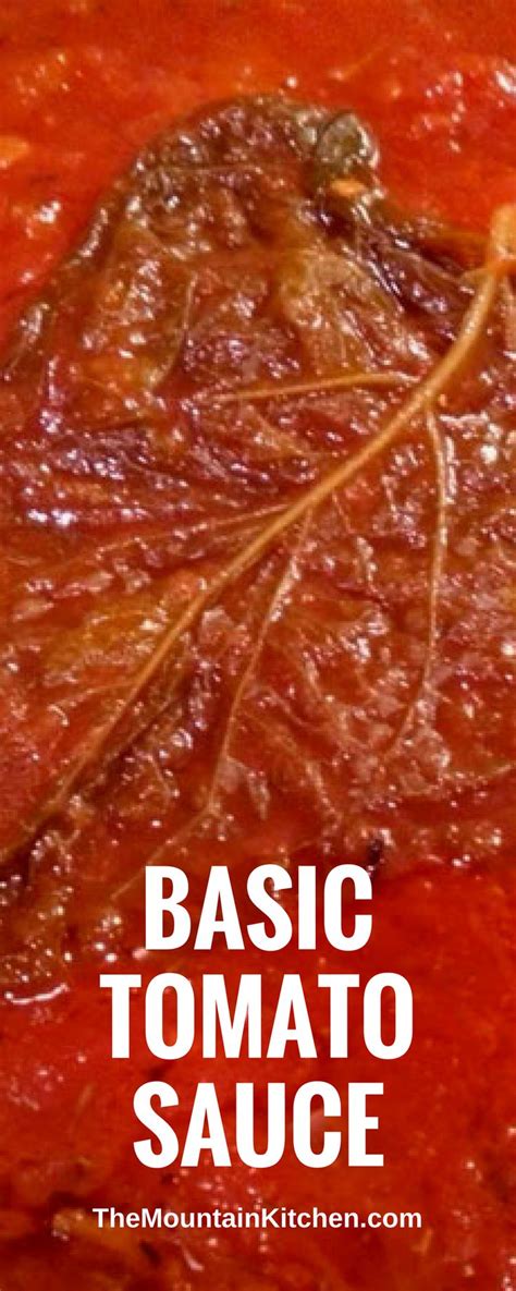 Delicious Homemade Tomato Sauce
