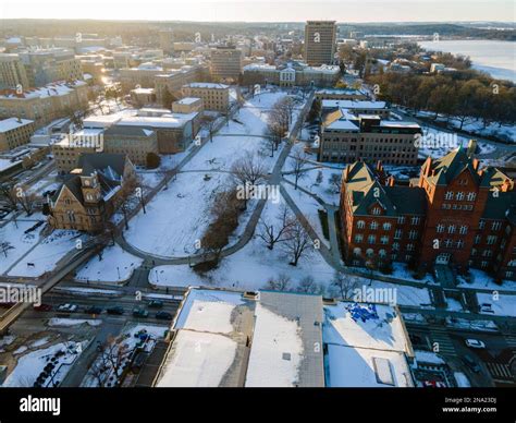 Aerial Photograph Of The University Of Wisconsin Madisons Winter