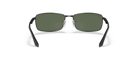 Ray Ban Rb3498 Sunglasses With Green Lenses And Black Frame Opsm