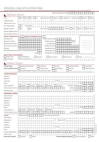 24 Free Loan Application Form Samples To Download