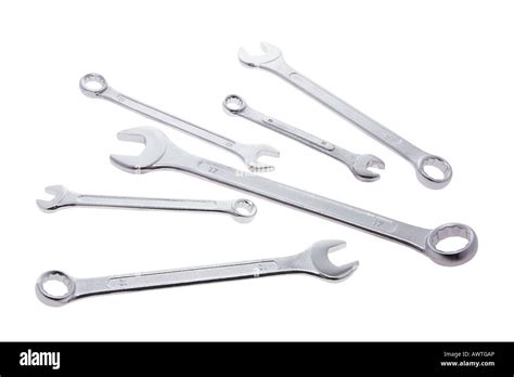 Spanners Of All Sizes Cut Out Stock Images Pictures Alamy