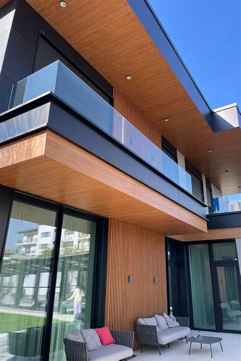 Forme Design Aluminum Wood Grain Cladding And Battens Omnis Panels