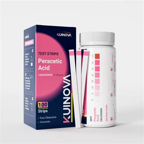 Peracetic Acid Test Strips 0 160 Ppm Kuinova