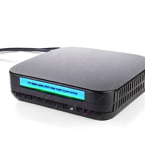 Premium Ai Image Black Wireless Router With Local Area Network Cable