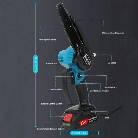 Serra De Corrente Miniatura Sem Fio De 6 Polegadas Bateria De 21v