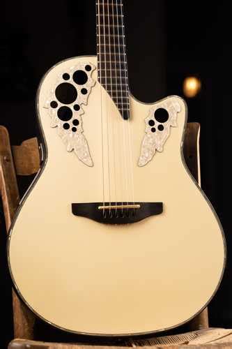 2002 Ovation Adamas W597 Mewp Melissa Etheridge Signature Model White