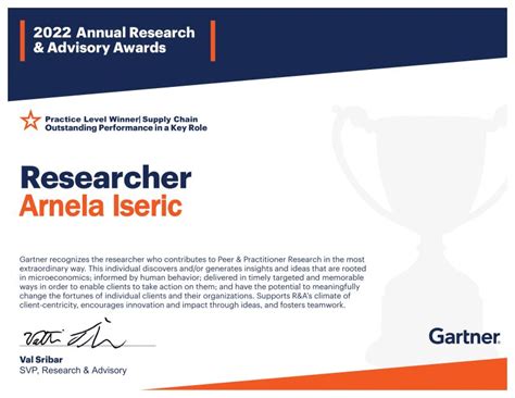 So Excited To Share The Award I Won For The Supply Chain Practice