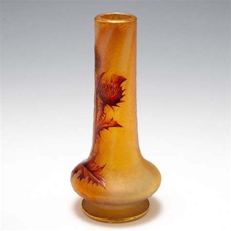Miniature Daum Nancy Thistle Vase C1900 For Sale At 1stdibs