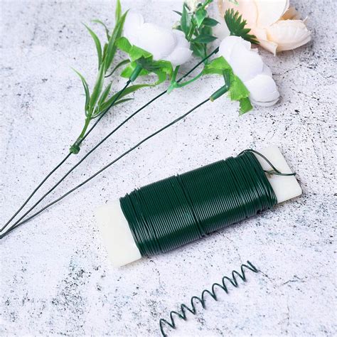 2 Pack 20 Gauge Green Floral Wire