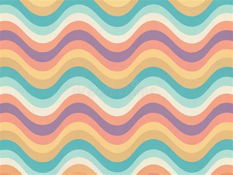 A Smooth Retro 90s Hippie Aesthetic Background With Wavy Lines And