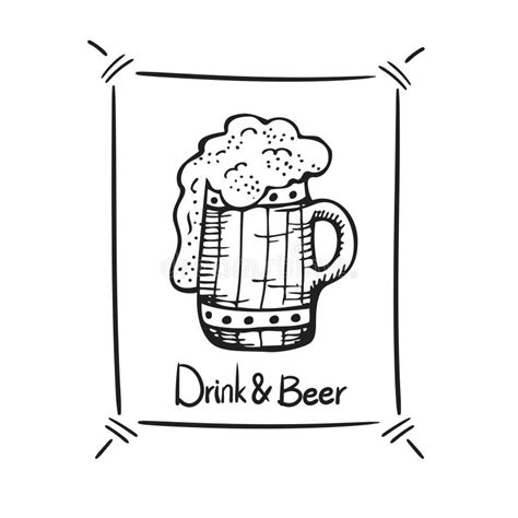 Drink Beer Logo Drawing Vector Stock Vector Illustration Of Malt