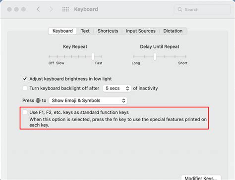 how to choose whether your function keys are f1 f12 keys or special keys