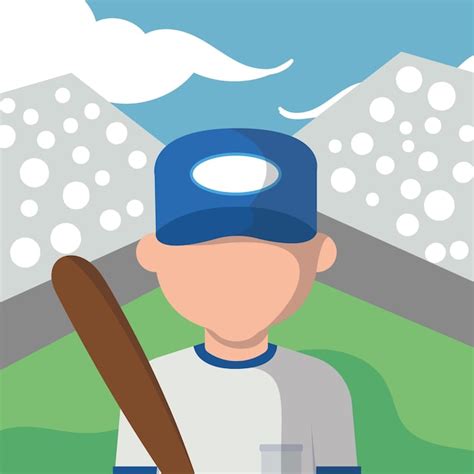 Premium Vector Player Baseball Profession