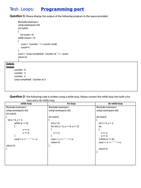 Test 1 Ans 2 Pdf Namespace Computer Programming