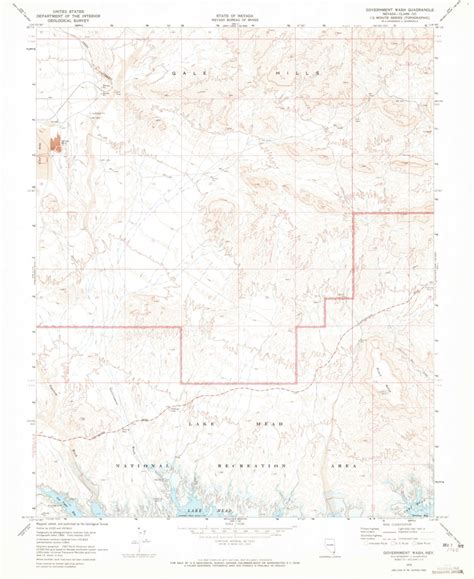 Government Wash Nv 1970 24000 Scale Map By United States Geological