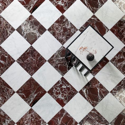 Rosso Levanto Polished Square Marble Tiles Fast Delivery Starel Stones
