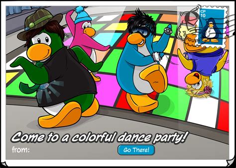 Dance Party Postcard Club Penguin Journey Wiki Fandom