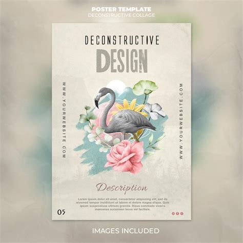 Premium Psd Deconstructivism Vintage Collage Poster Design