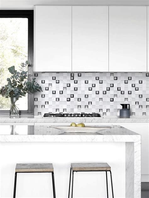 23 White Kitchen Backsplash Timeless White Tile Designs