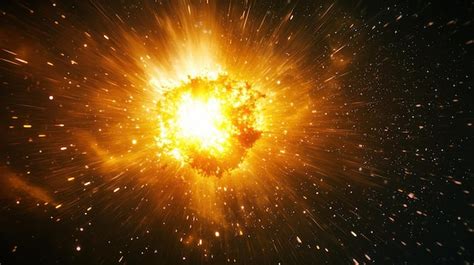 A Fiery Explosion In Space Premium Ai Generated Image