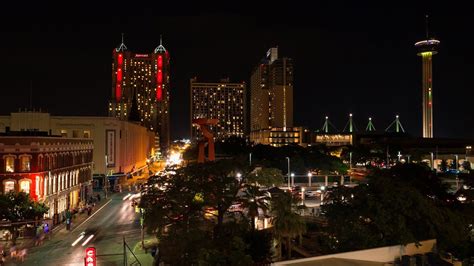 San Antonio Night Skyline 4k Timelapse Youtube