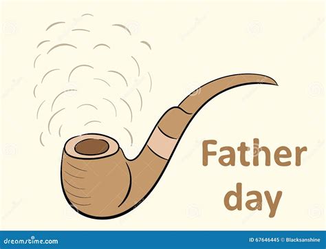 Father Day With Pipe Stock Vector Illustration Of Retro 67646445