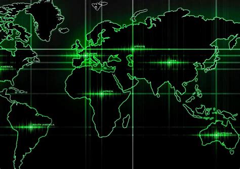 Green World Map Wallpaper