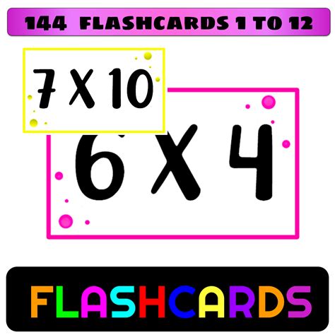 Multiplication Flash Cards With Answers On Back Multiplication
