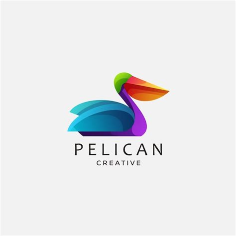 Premium Vector Pelican Logo Design Gradient Colorful Vector