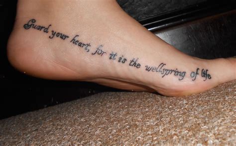 Verse Foot Tattoos