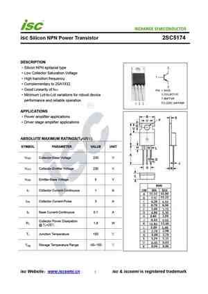 2SC5171 Datasheet and Replacement, Transistor Equivalent Finder, Cross ...