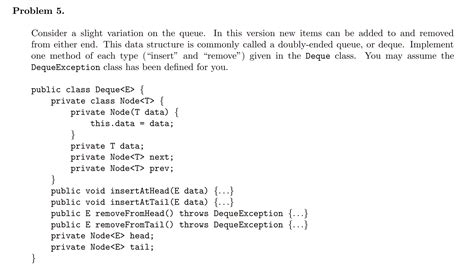 solved problem 5 consider a slight variation on the queue