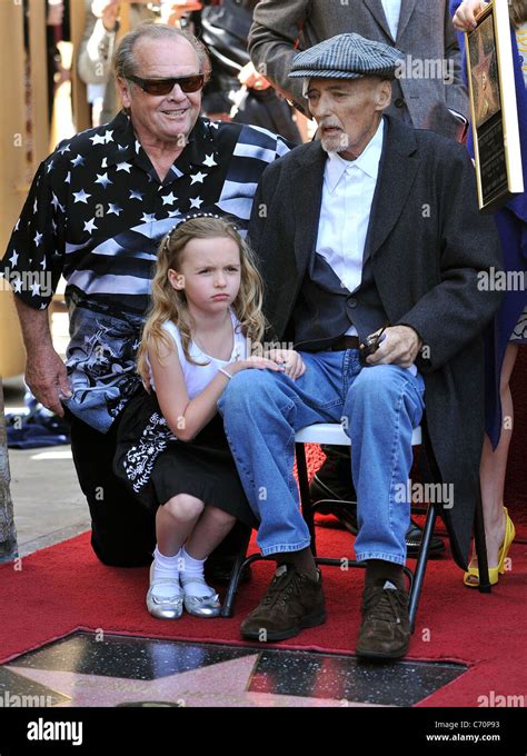 Dennis Hopper With His Daughter Galen Hopper And Jack Nicholson Dennis Hopper Is Honored With