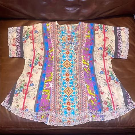 Johnny Was Tops Johnny Was Colorful Bohemian Tunic Top Poshmark