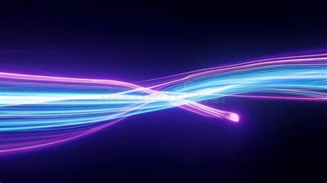 Seamless Loop Of Radiant Lines Streaking Across A Dark Background Stock