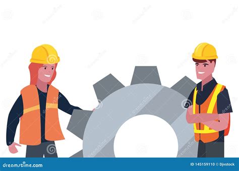 Construction Worker Gear Stock Illustration Illustration Of Builder