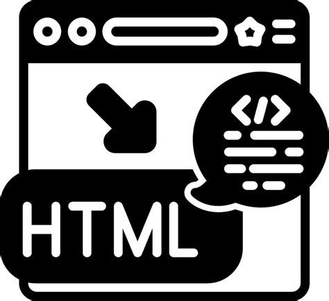 Html Glyph Icon 49292458 Vector Art At Vecteezy