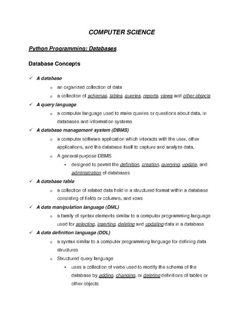 Python Programming Databases Computer Science Usep Studocu