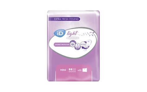 Ontex® Id Light Mini Pad 170ml For Women 20 Pack12 Packs Per Carton