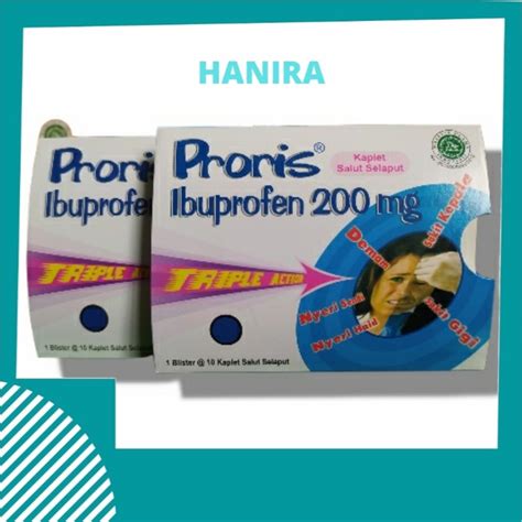 Jual Proris Ibuprofen 200 Mg Kaplet Strip Shopee Indonesia