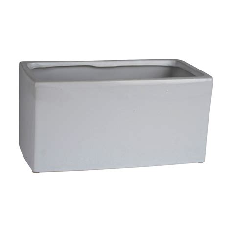 8″ Matte White Rectangular Ceramic Planter Wholesale Flowers And Supplies
