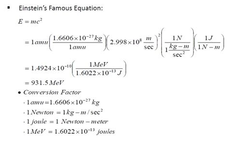 Nuclear Energy Information Binding Energy Mass Defect And Einstein