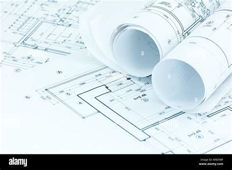 Engineering Drawings And Project Plans Roll Blueprints On Architect